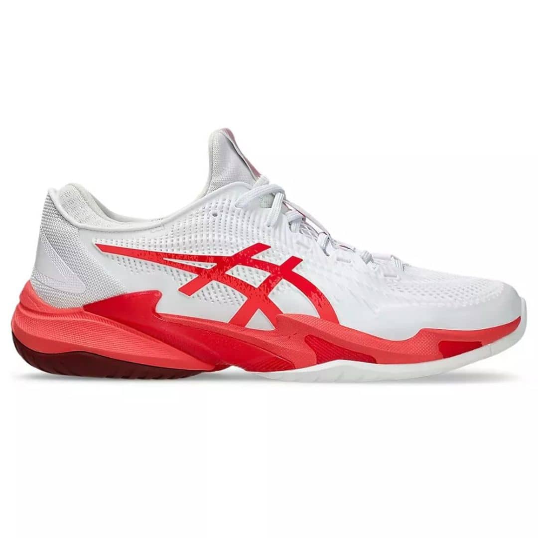 Asics Court FF 3 Novak – White and Electric Red – TennisMania